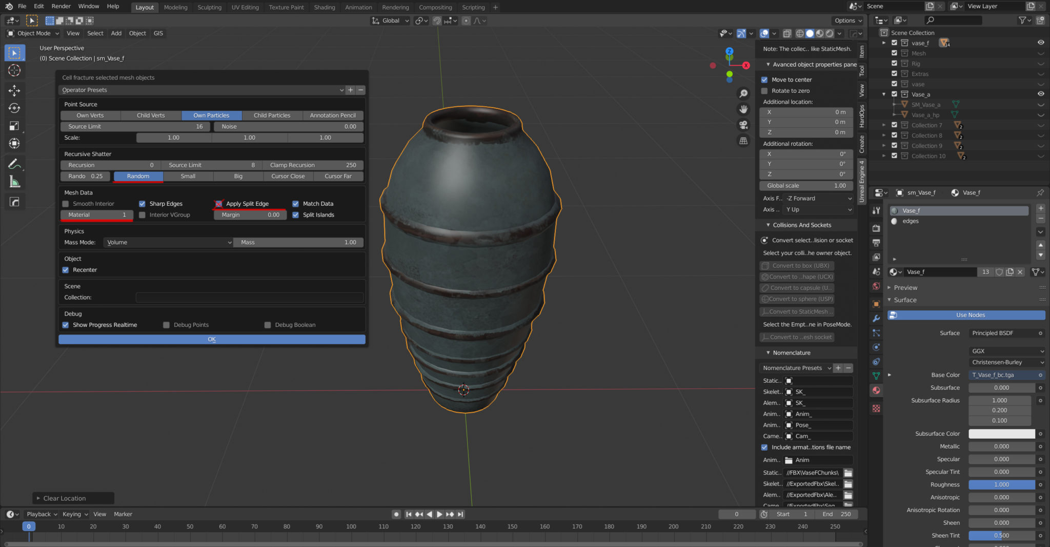 Creating a destructible object in Unreal Engine 4 & Blender – Kids With Sticks